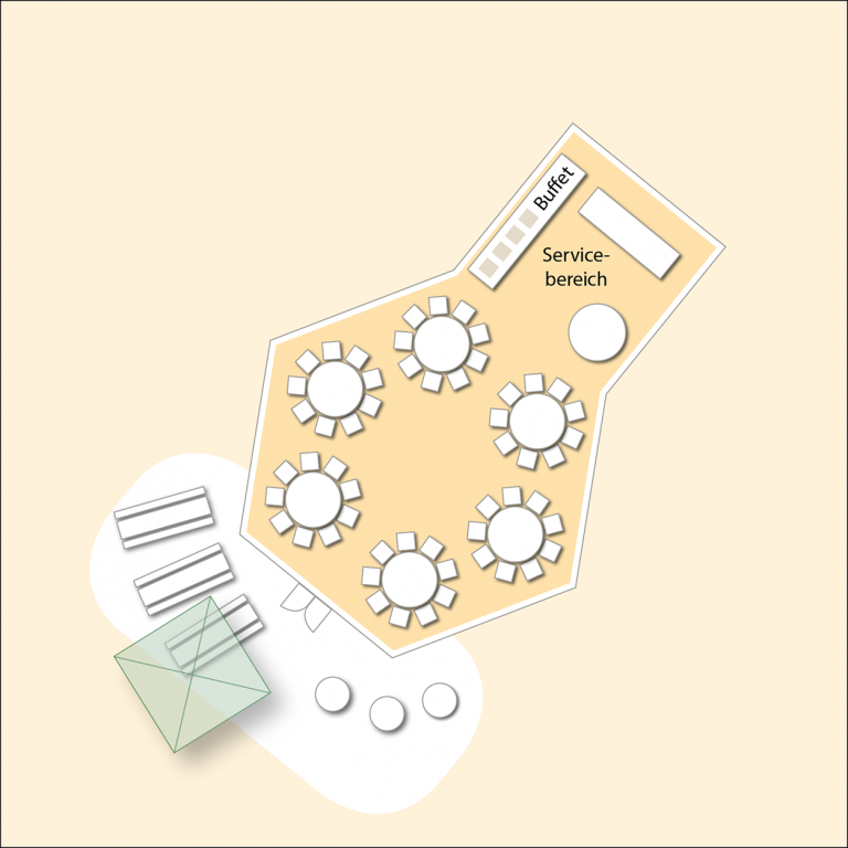 Bestuhlung: Möglichkeiten und Pläne auf Wunsch anpassbar